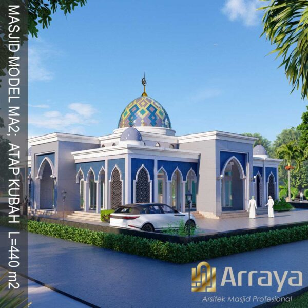Masjid Model MA2; Gambar desain masjid dengan model gaya arsitektur ...