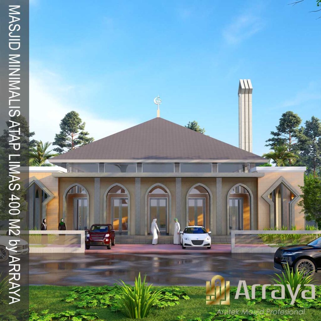 Masjid Model MA5: Masjid luas total 400m2 Atap Limas dengan Biaya ...